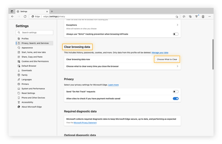 Cómo borrar su caché en Microsoft Edge