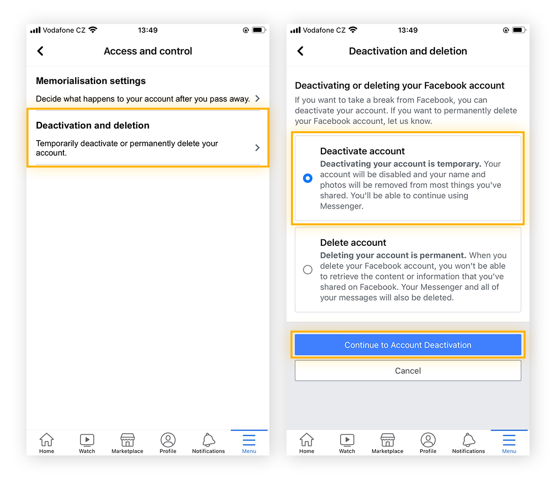 How to Deactivate or Delete Your Facebook Account