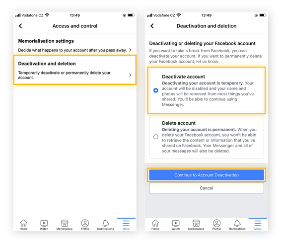 How to Deactivate or Delete Your Facebook Account
