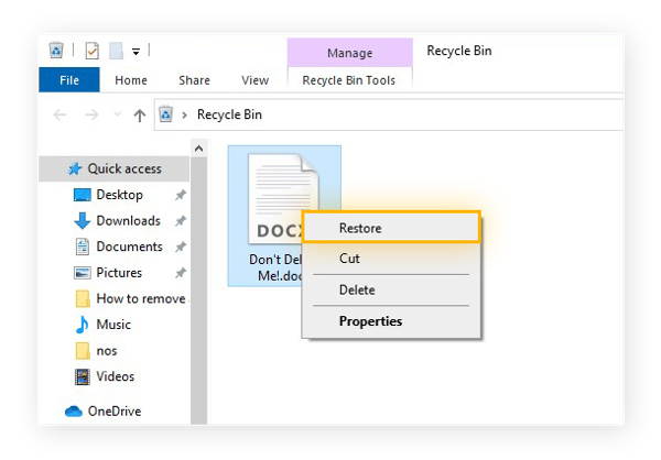 How to Recover & Restore Deleted Files in Windows