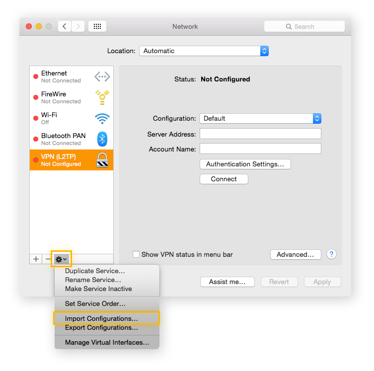 How To Setup VPN on Mac & Turn it on